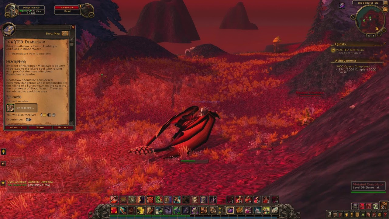 World of Warcraft: WANTED Deathclaw - Quest ID 9646 (Gameplay ...