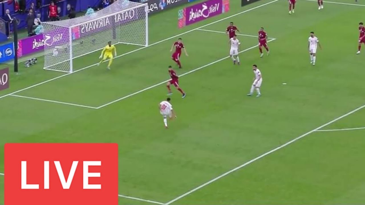 رد فعل علي الشوط الثاني في مباراة قطر الاردن نهائي كاس امم اسيا بث