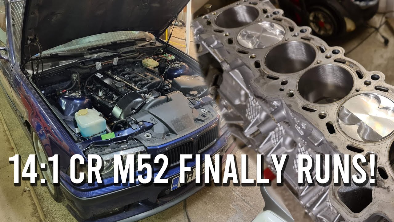300hp N/A M52 project. Part8, first start - YouTube