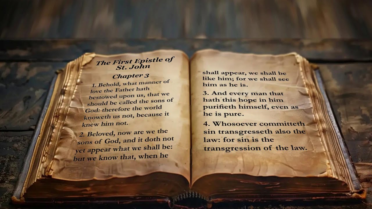 First Epistle of Saint John - Chapter 3(KJV Read Along) #bibleverses # ...