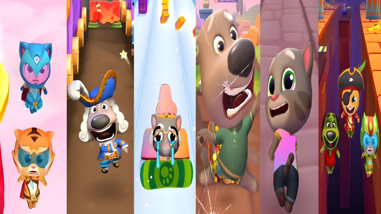 100 Funny Fails Talking Tom Gold Run VS Tom Hero Dash VS Tom Gold Run 2 ...