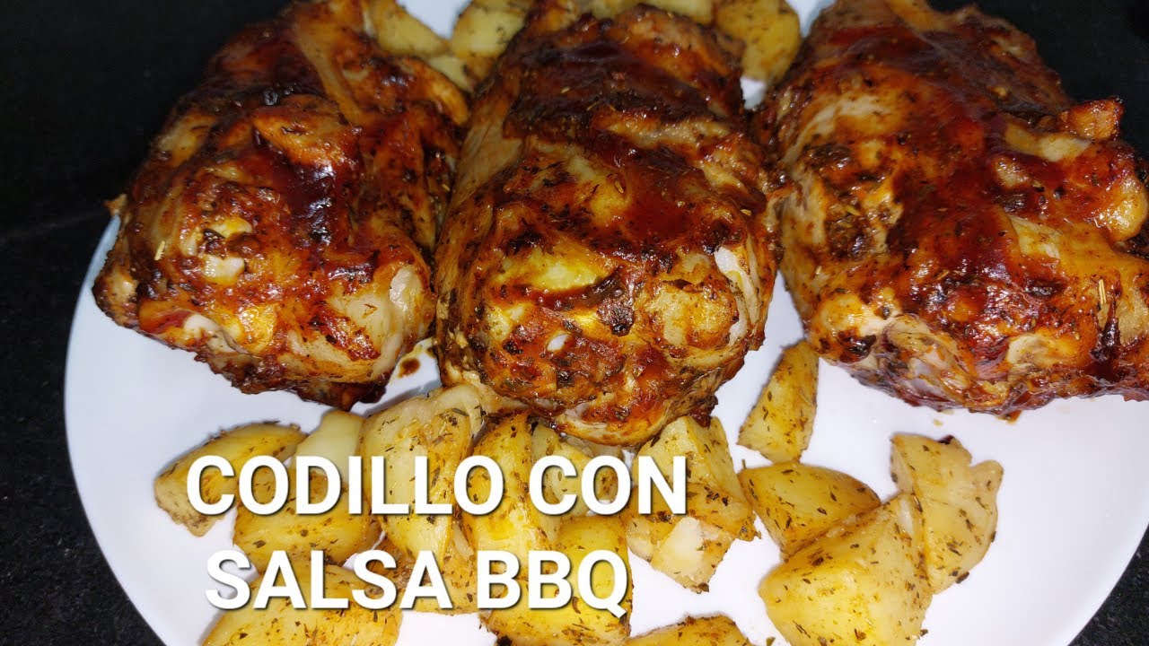 Codillo de cerdo en salsa barbacoa BBQ en Horno, tierno y jugoso - YouTube