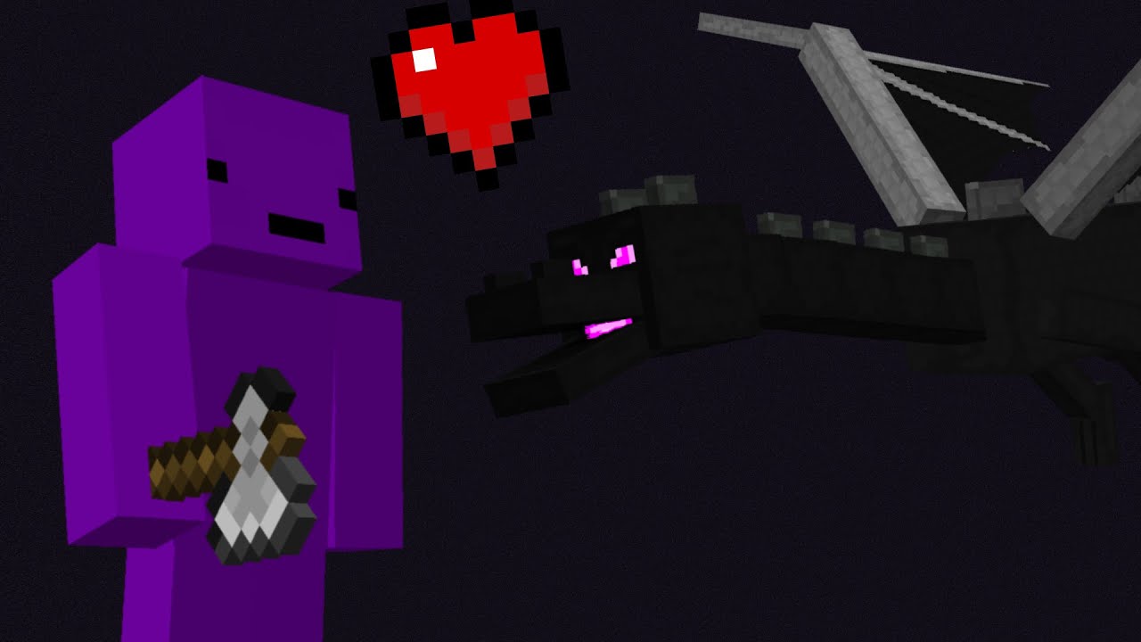 Beating Minecraft On 1 Heart - YouTube