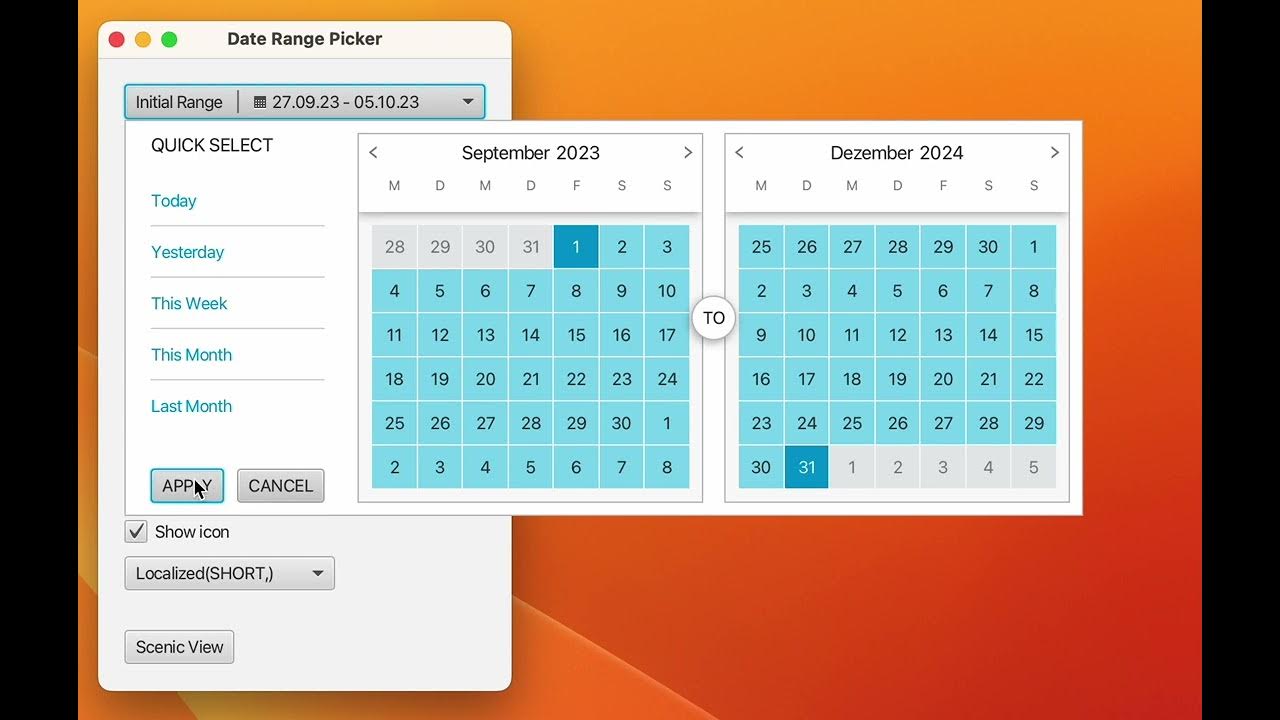 JavaFX: DateRangePicker - YouTube