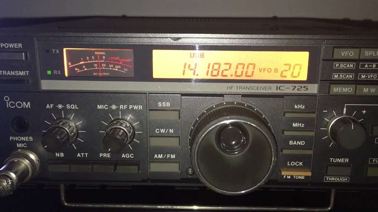Icom ic 725 - YouTube