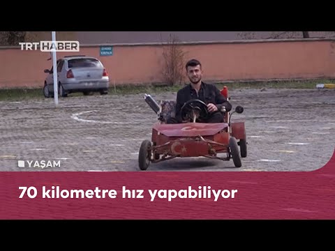 Van'da lise öğrencisi hurda malzemelerden araç yaptı