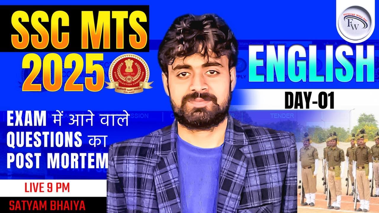 1. SSC MTS 2025 | SSC MTS Practice Set #1 | SSC MTS English PYQ'S, ssc ...