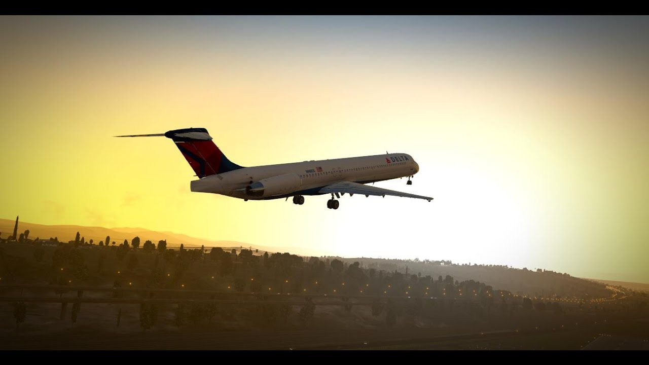 X-Plane 11 MD80 Landing Views - YouTube