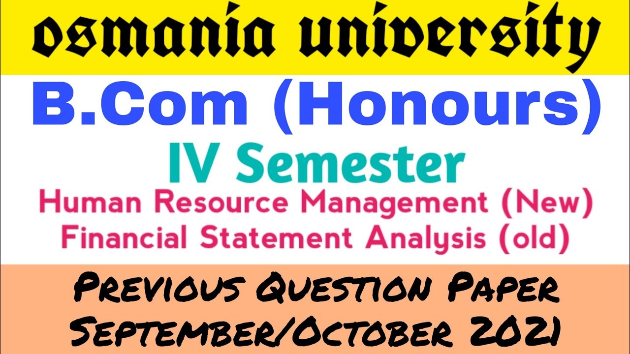 Human Resource Management FSA Bcom Honours 4th Sem Previous human-resource-management-fsa-bcom-honours-4th-sem-previous