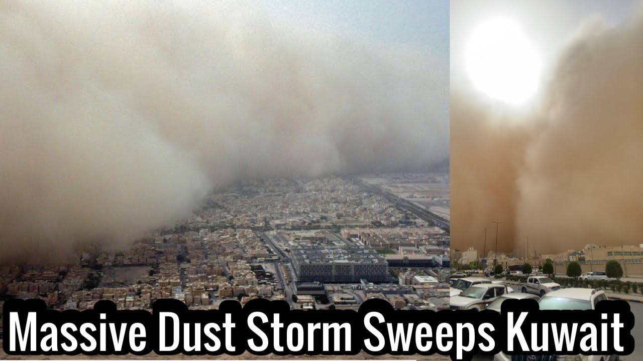 Massive Dust Storm Sweeping Across kuwait and Gulf Countries - YouTube