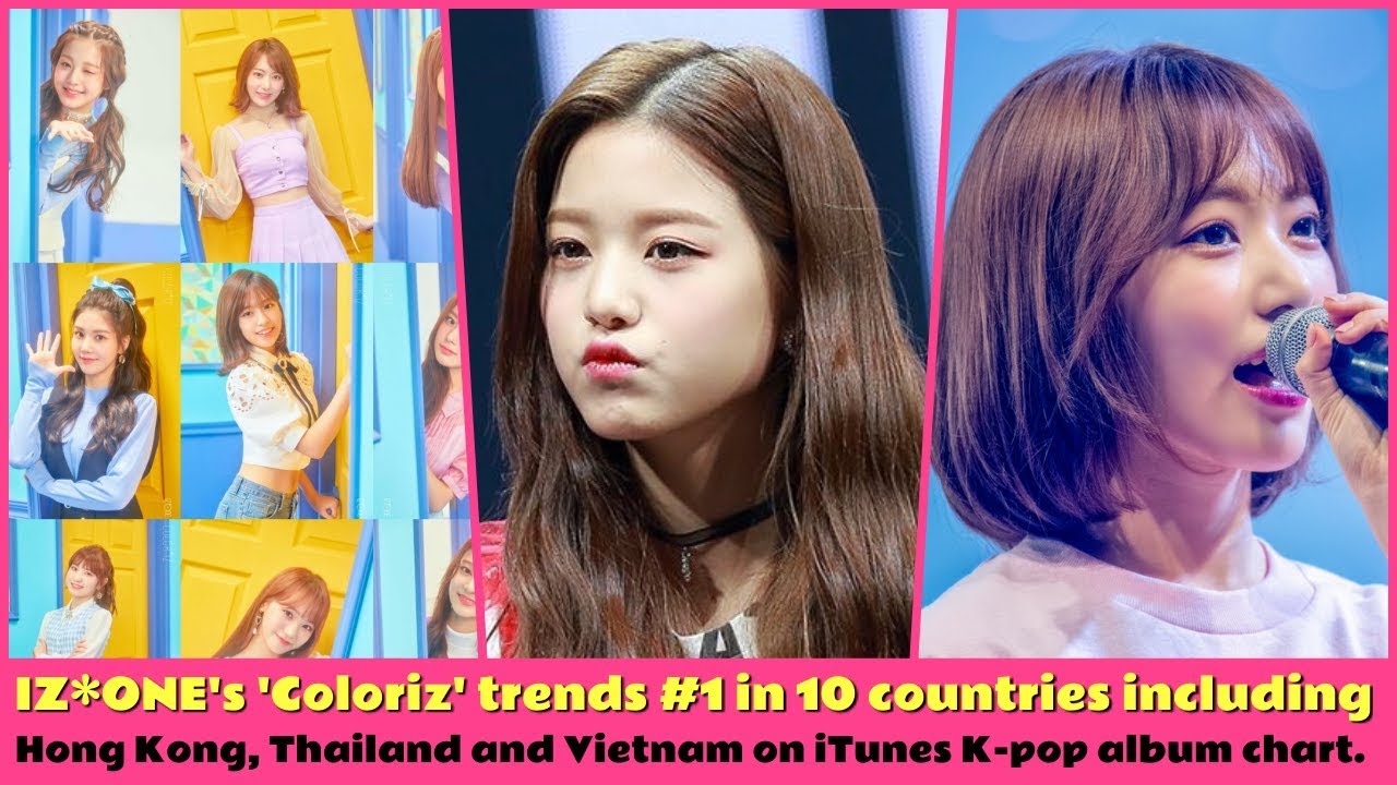 IZONE's 'Coloriz' trends #1 in 10 countries on iTunes K-pop album chart ...