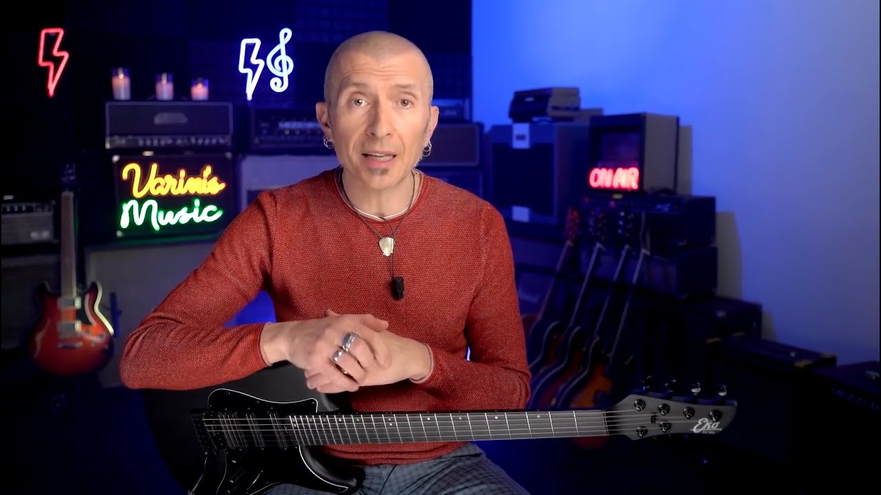 Eko Guitars | Massimo Varini presenta la Aire Stealth Matt Black - YouTube