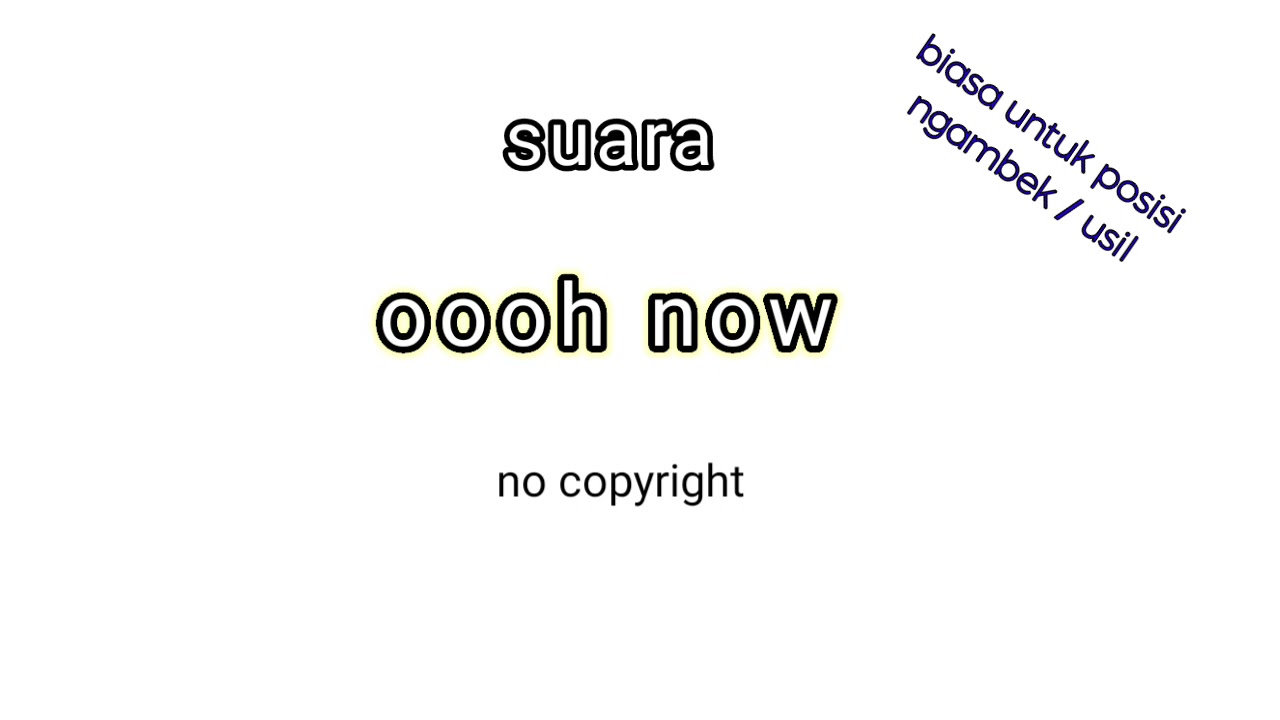 suara Ooh Now (sound effect) - YouTube