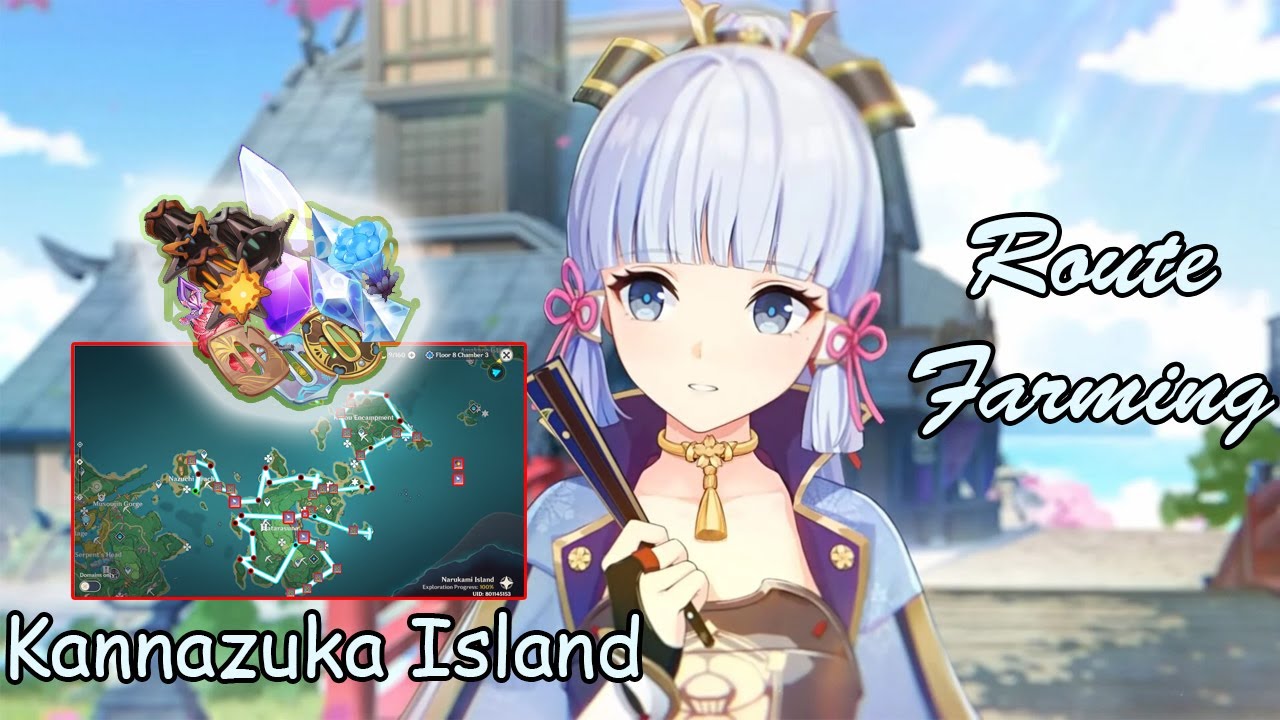 [Genshin Impact] Farm Route Kannazuka Island Inazuma / ルート素材集め「神無塚 ...