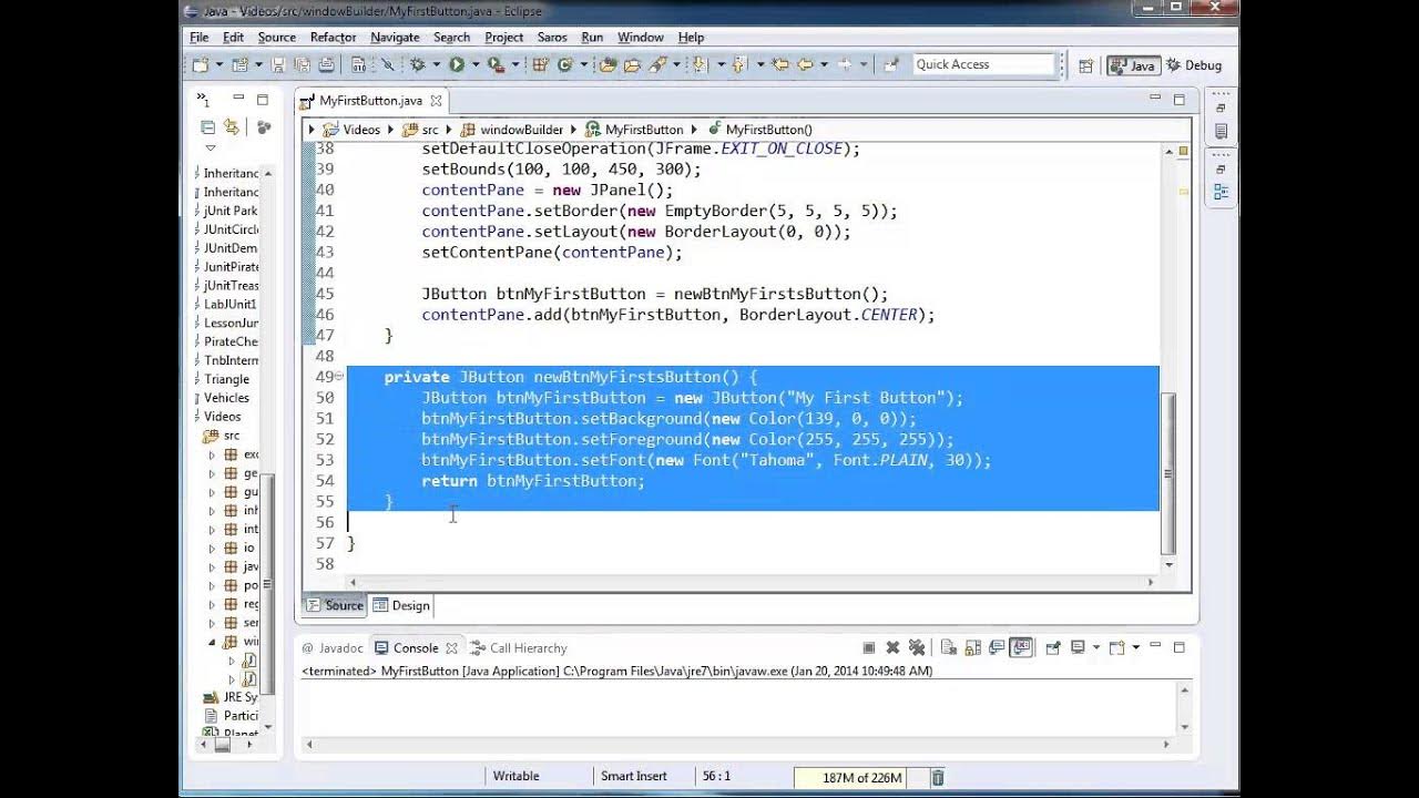 Java Basics - GUI with WindowBuilder 03 - YouTube