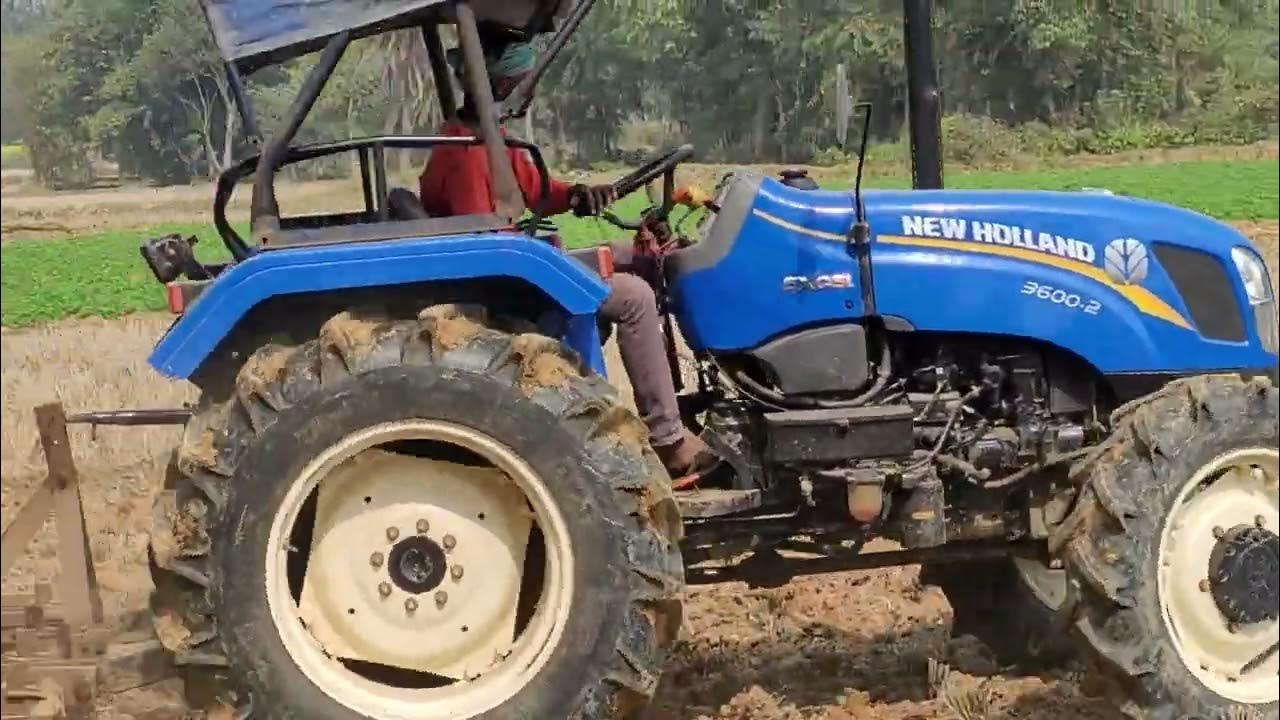 New holland 3600-2 4wd excel tractor performance with 9 tyne cultivator low and high gears # ...