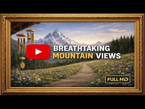 🌄Rüzgar Çanı ve Dağ Manzarası 🌿 | Derin Uyku & Meditasyon için Huzurlu Ambiyans