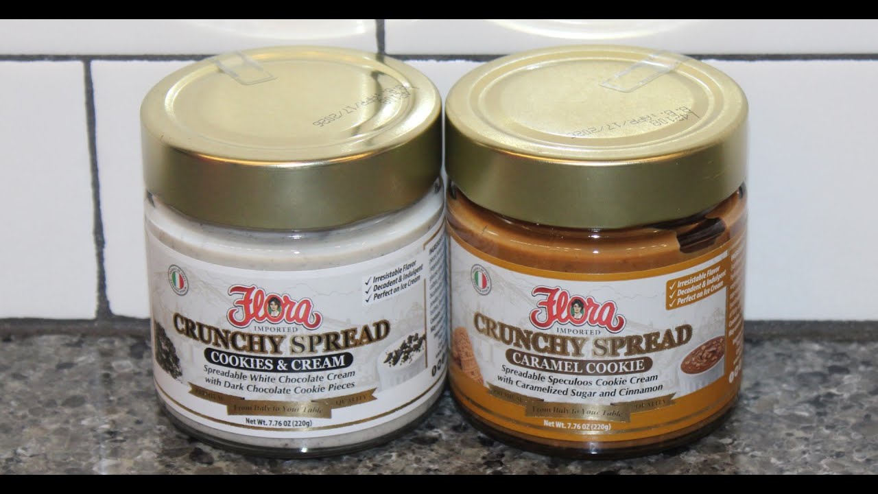 Flora Imported Crunchy Spread: Cookies & Cream and Caramel Cookie ...
