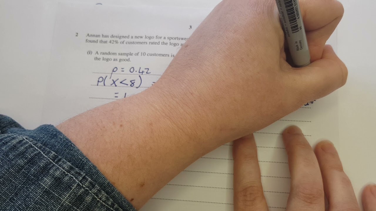 AS Statistics - Binomial distribution finding n - YouTube