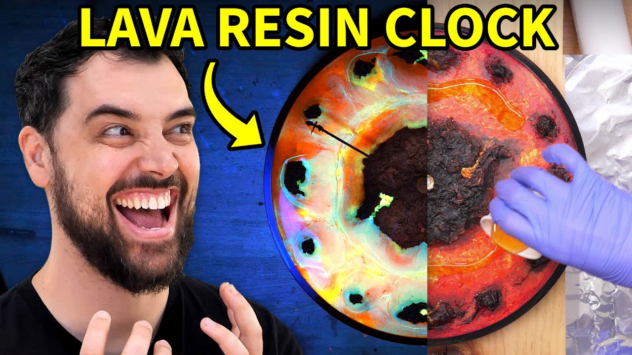 Can We Make a Glowing Resin Lava Clock? - YouTube