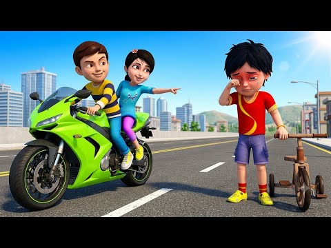 Poor Shiva vs Rich Rudra | Robotic Super Tricycle Defeated Rich Rudra's Falcon Bike | Shiva Cartoon
