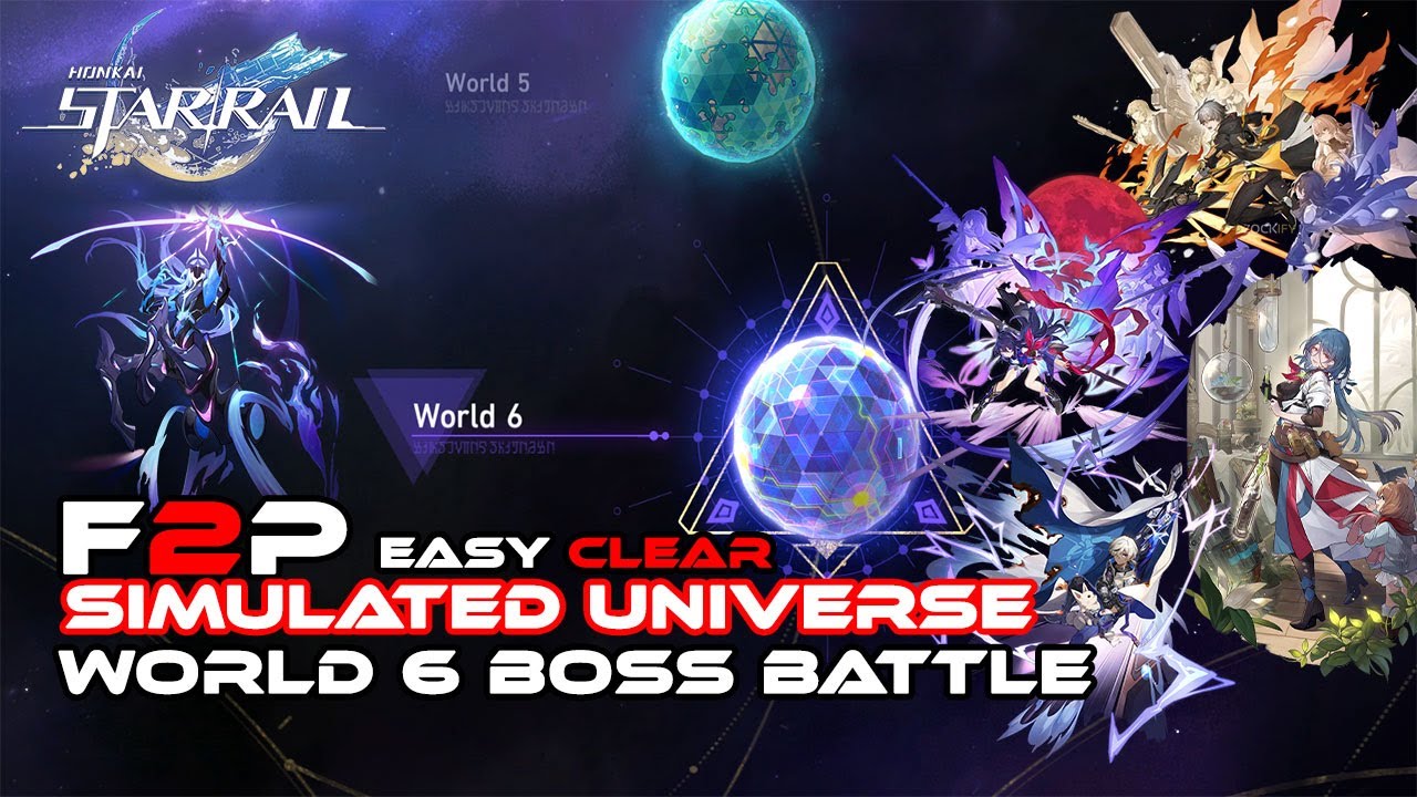 F2P World 6 Easy Clear - Full Boss Battle | The Hunt Path | Honkai Star ...