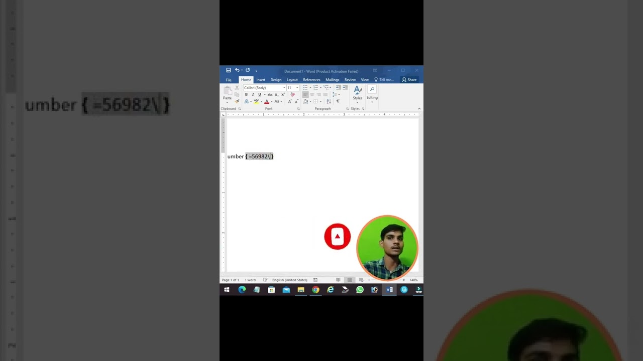 #shorts | number to convert word In ms word| how to convert number to ...