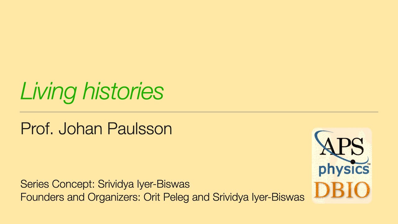 "Living Histories". Prof. Johan Paulsson | #TheLivingHistoriesSeries ...
