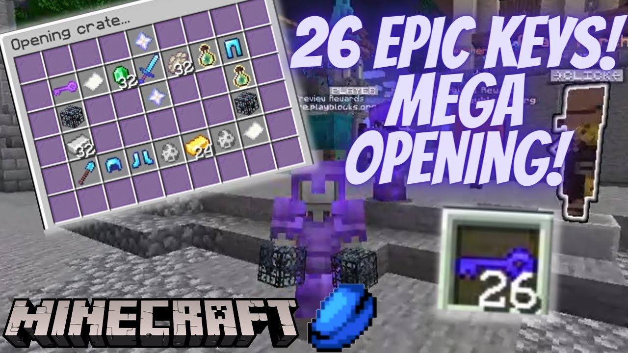 MEGA CRATE OPENING! 26 EPIC KEYS! | Playblocks Minecraft - YouTube