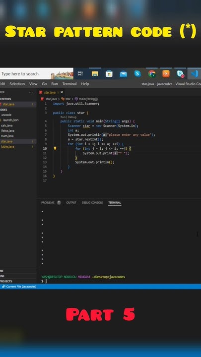 Print Star Pattern Part 5 Development Coding Java Javatutorial Shorts Trendingshorts