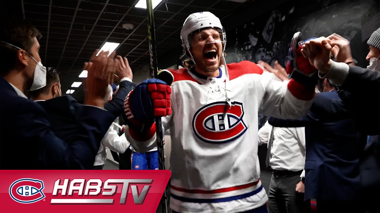 Habs celebrate series win in Toronto - YouTube