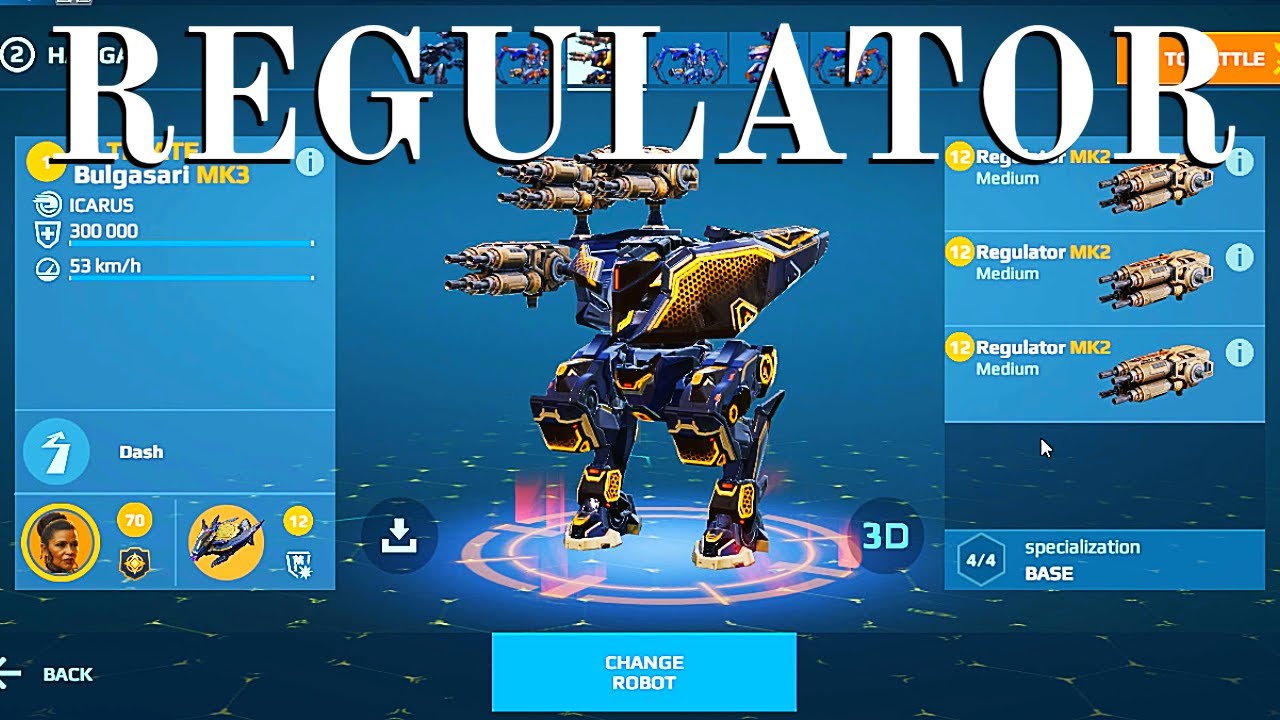 REGULATOR UE BULGASARI War Robots - YouTube