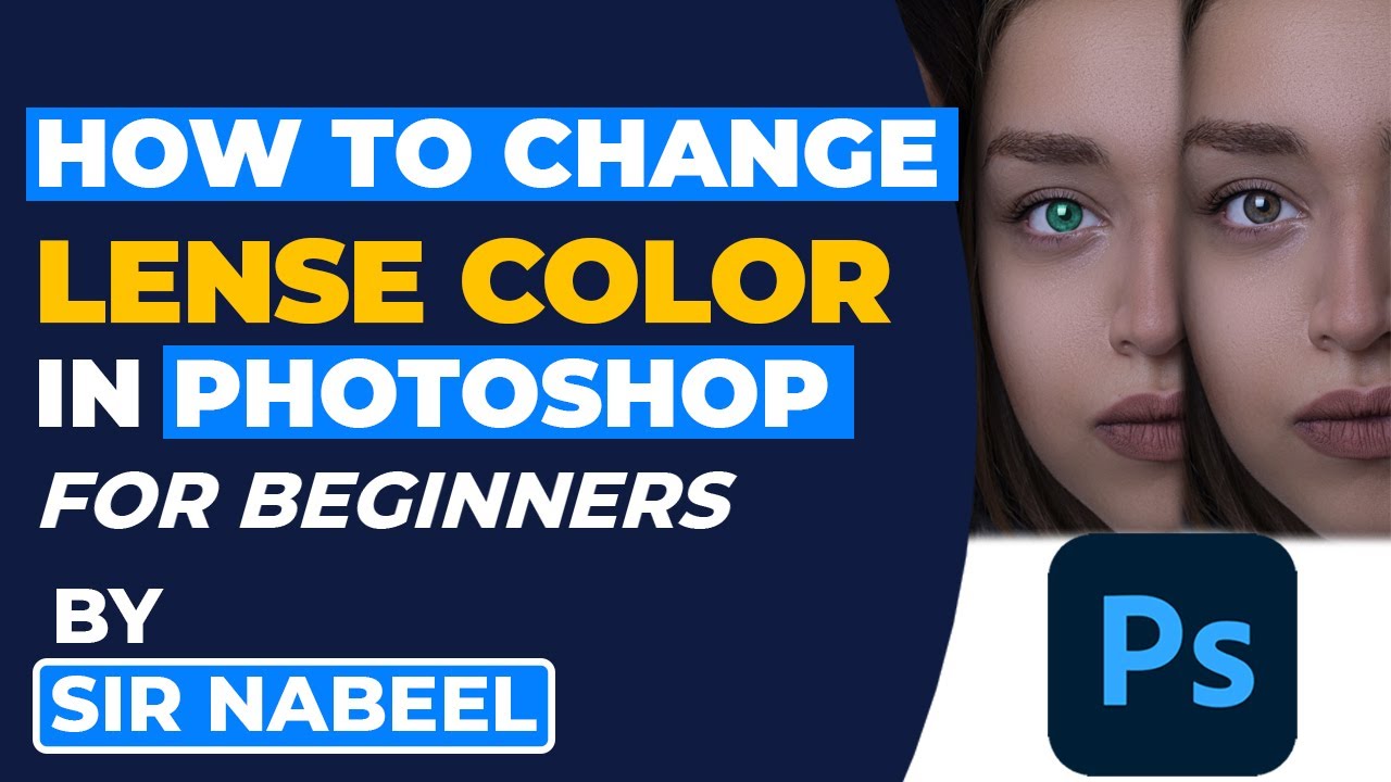 Lense color change in Photoshop I For Beginners I #photoshop I @Vit ...