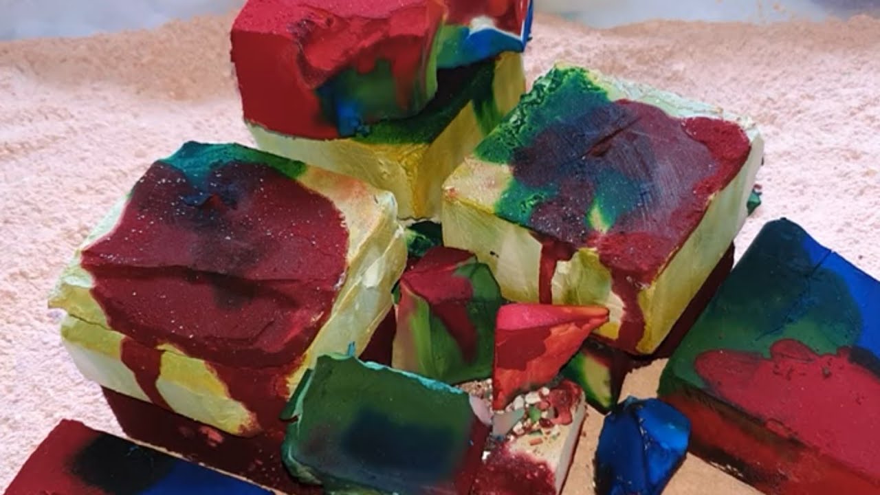 Dusty Dyed and Vibrant blocks Compilation | Oddly Satisfying - YouTube