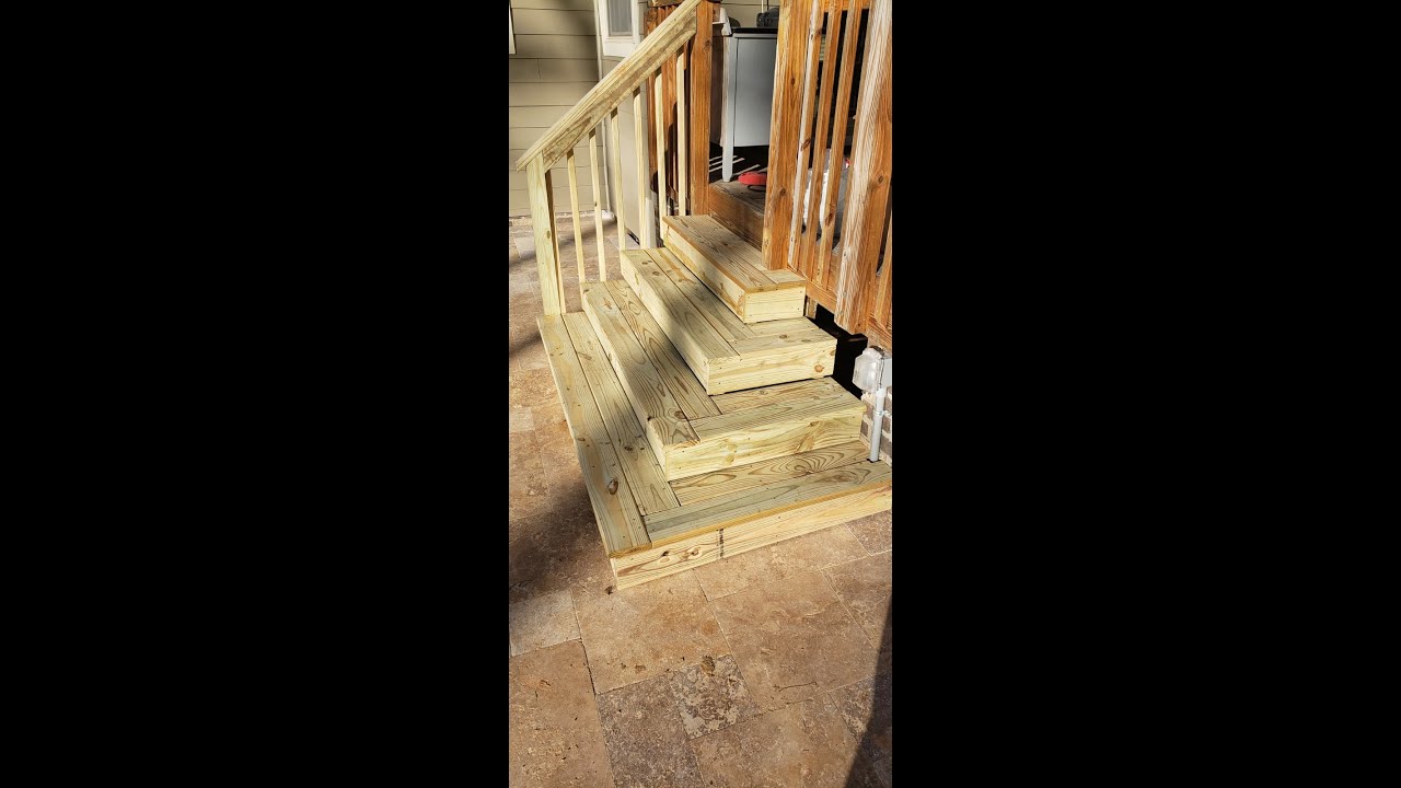 Cascading stairs, building and installing - YouTube