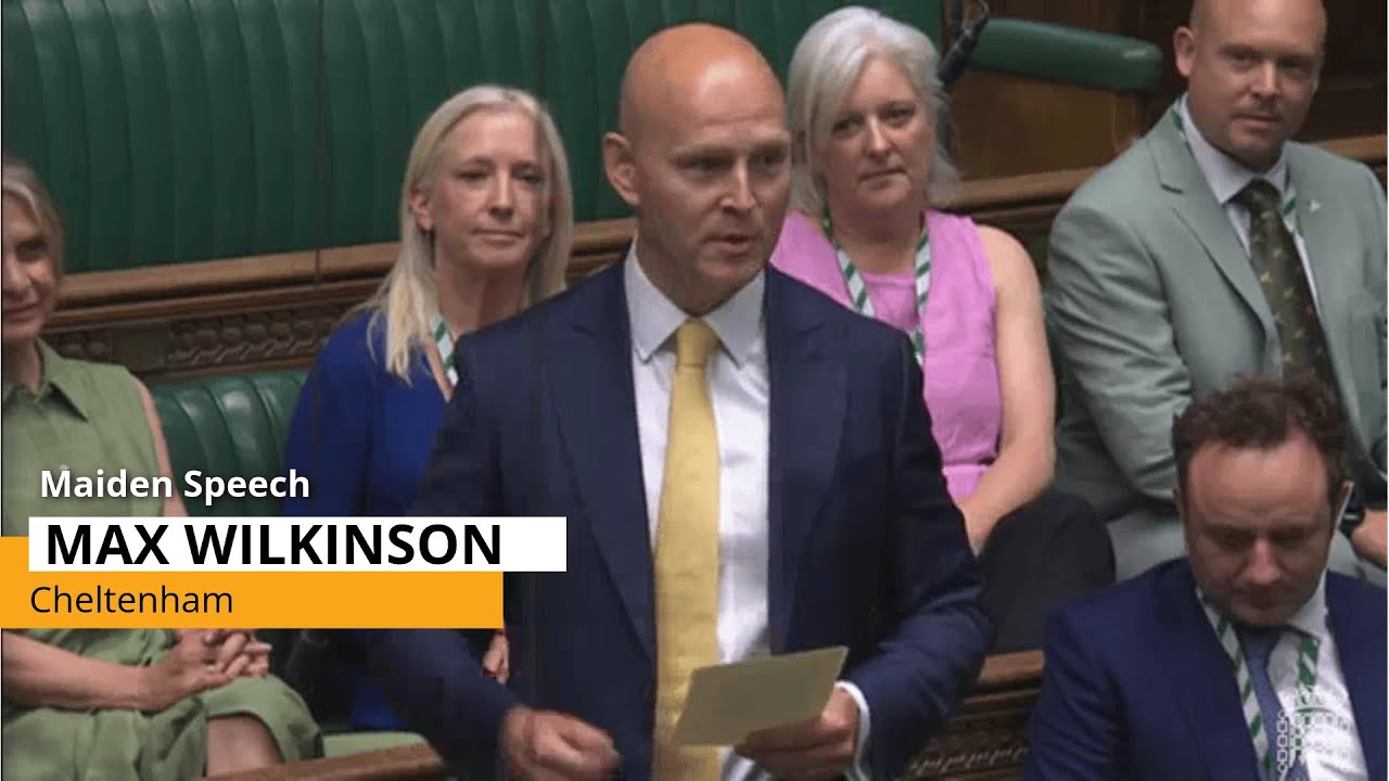 Max Wilkinson- Maiden Speech - YouTube