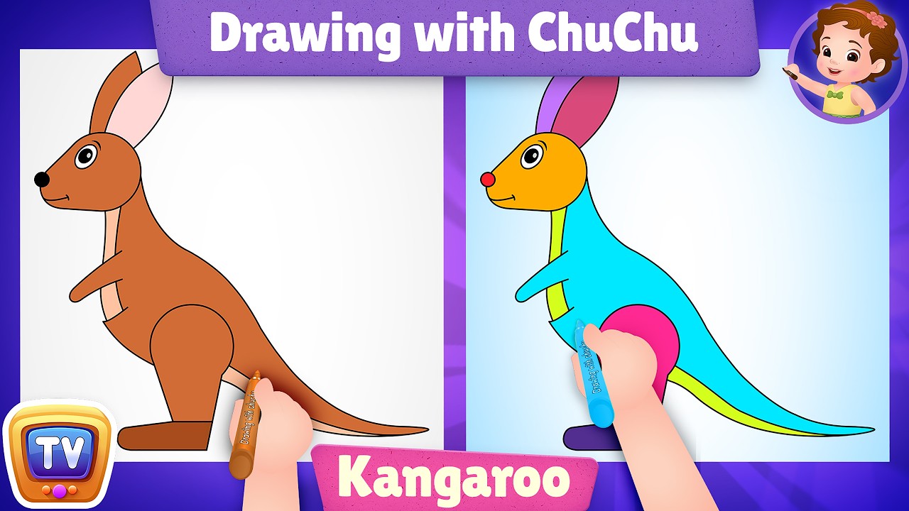 How to Draw a Kangaroo? - More Drawings with ChuChu - ChuChu TV Drawing ...