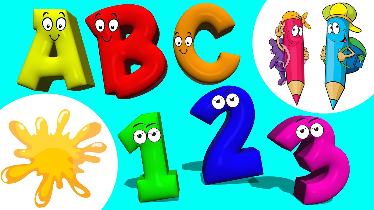 ABC and 123 Learning Videos Toddlers + Nursery Rhymes & Kids Songs+ ...