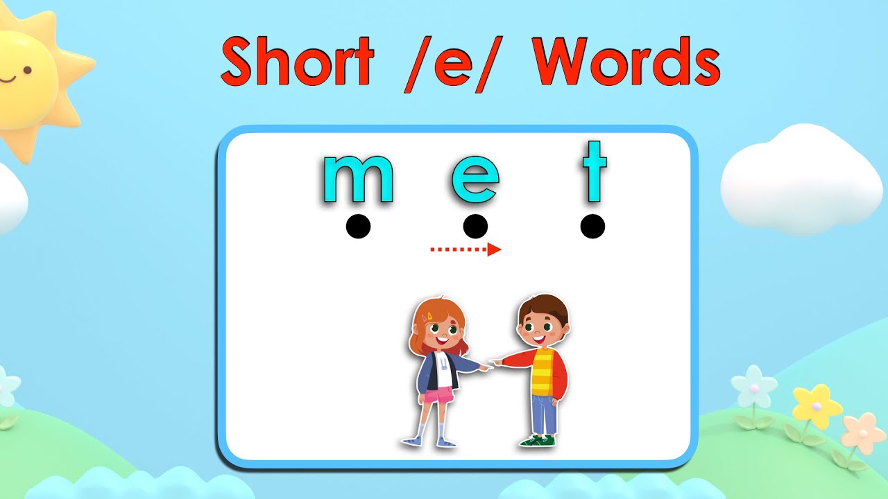Practice Reading Short /e/ Words - YouTube