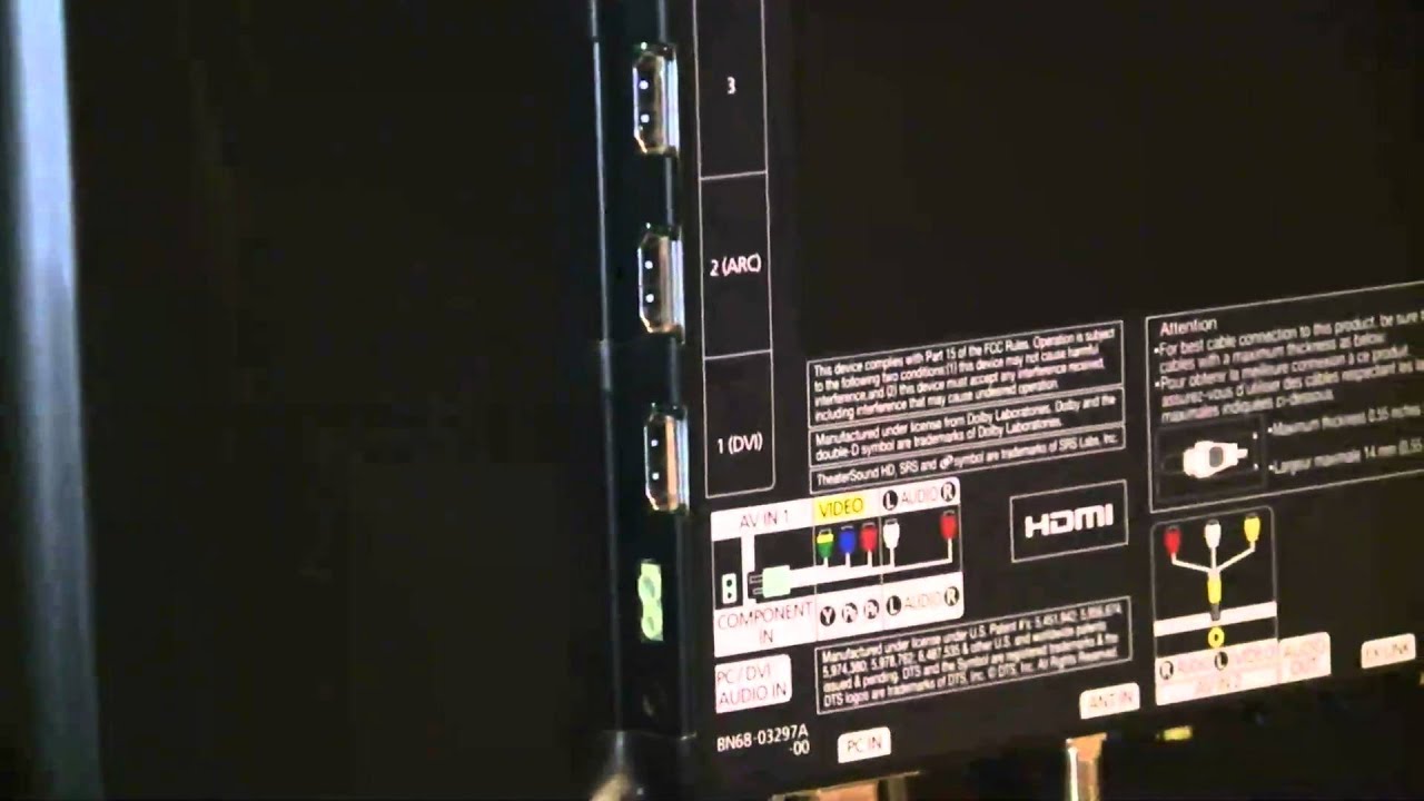 Samsung UN46D6300 Back Panel YouTube
