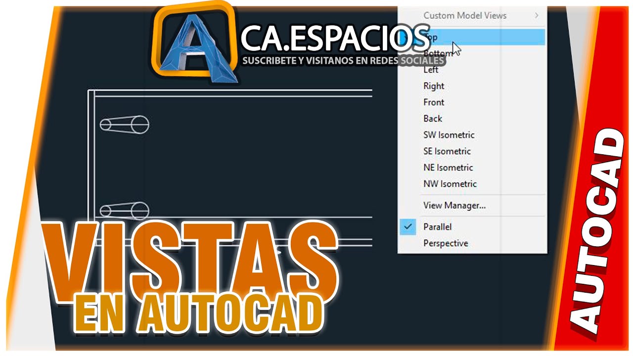 CAMBIAR DE VISTAS EN AUTOCAD - YouTube