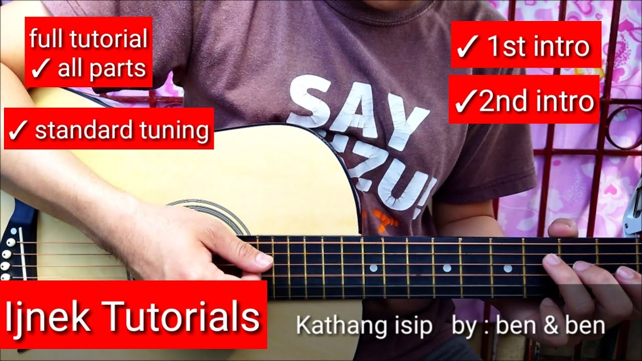 Kathang isip By: Ben & Ben guitar tutorial with 1st and 2nd intro - YouTube