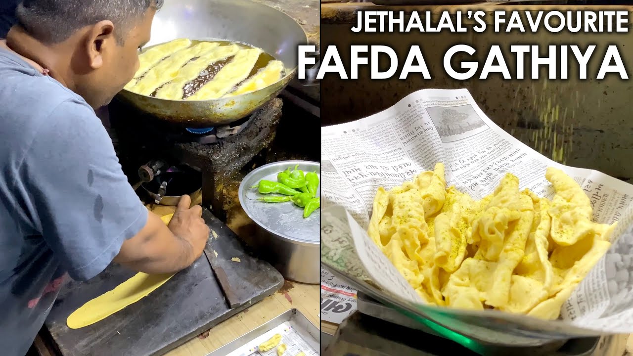 Jethalal's Favourite FAFDA GATHIYA ! Art of Gujarati Farsan Making ...