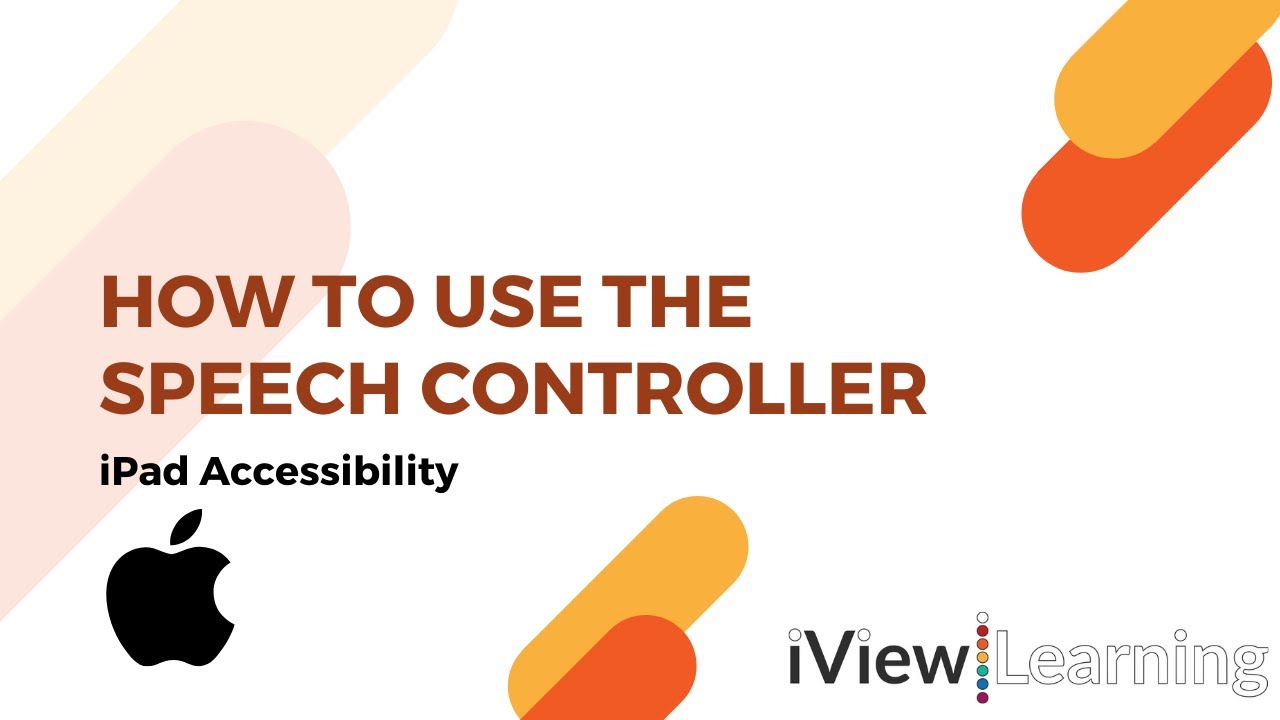 How to use the speech controller on the iPad. - YouTube