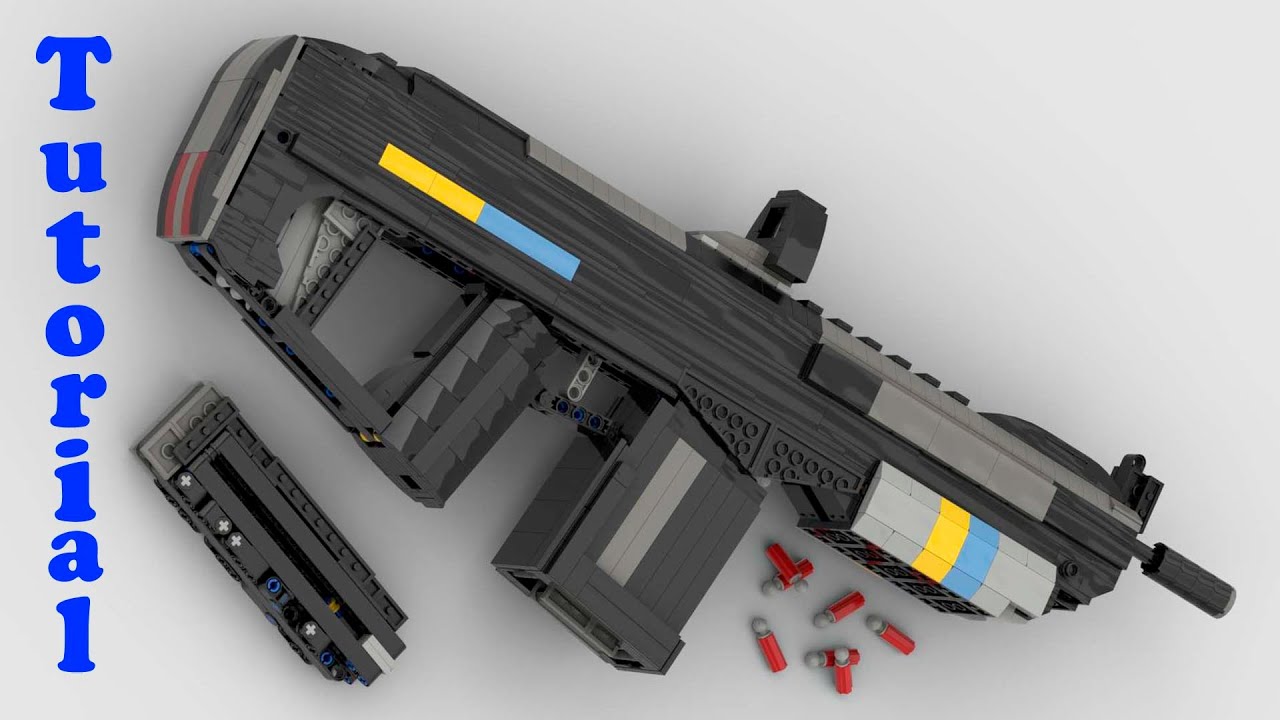 How to build LEGO toy gun that works Halo Commando Rifle TUTORIAL - YouTube