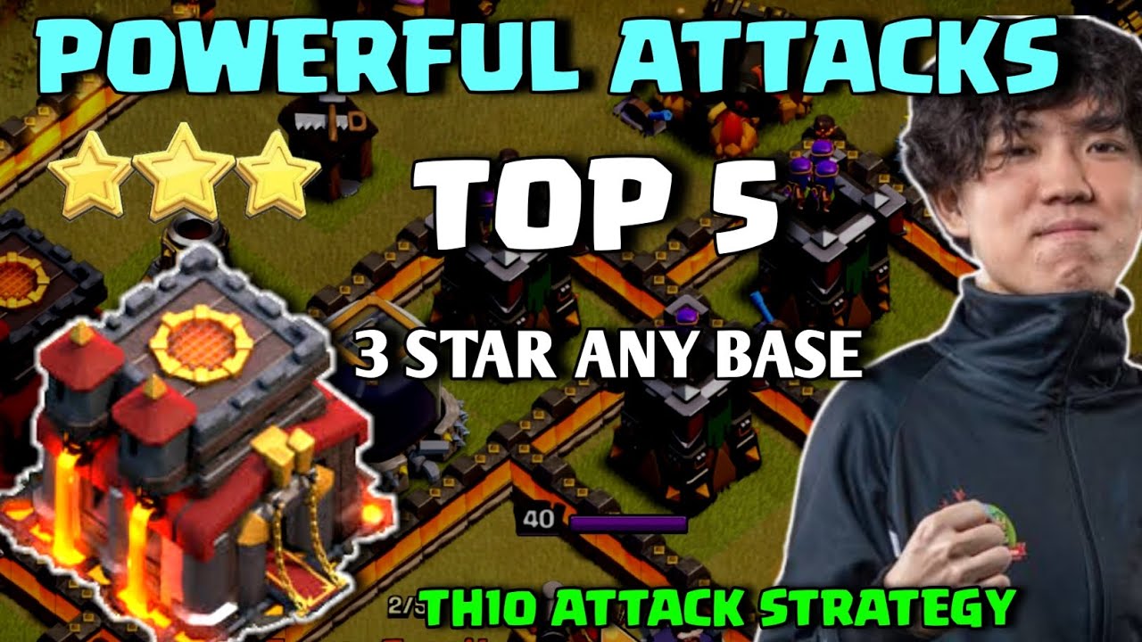 Top 5 Best TH10 War Attack Strategy 2023 | TH10 Most Powerful Attack ...