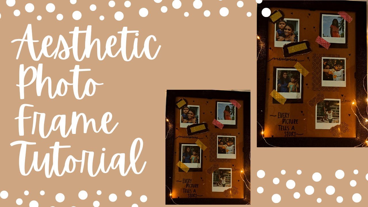 Aesthetic photo frame making / DIY Photo frame / CREATIVE CRAYONS - YouTube