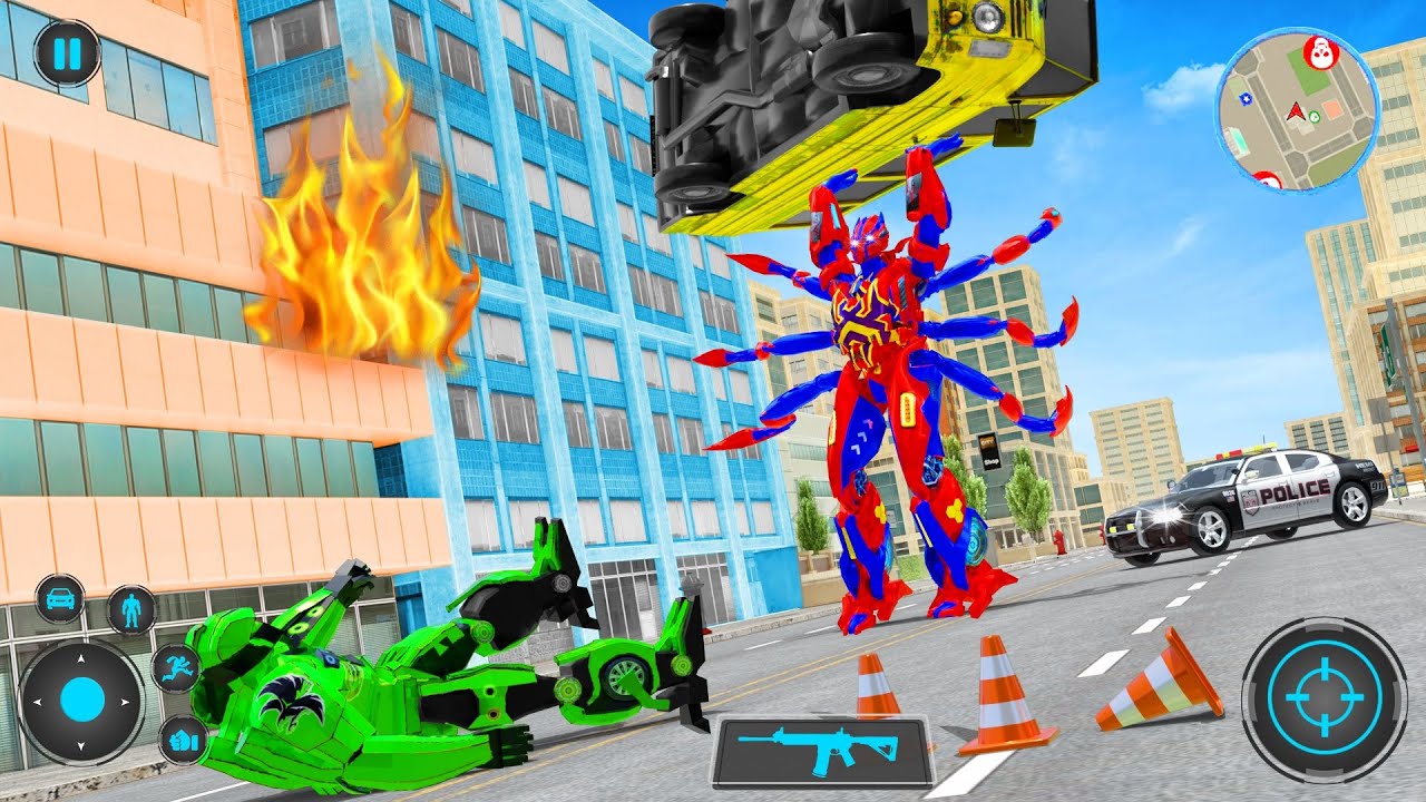 Spider Robot Car Transform Gameplay Video - YouTube