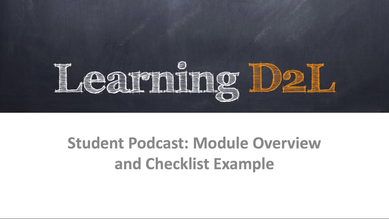 Student Podcast: Module Overview and Checklist Example 720 - YouTube