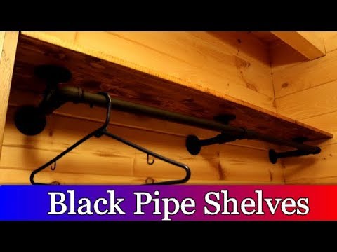 Black Pipe Shelves - YouTube